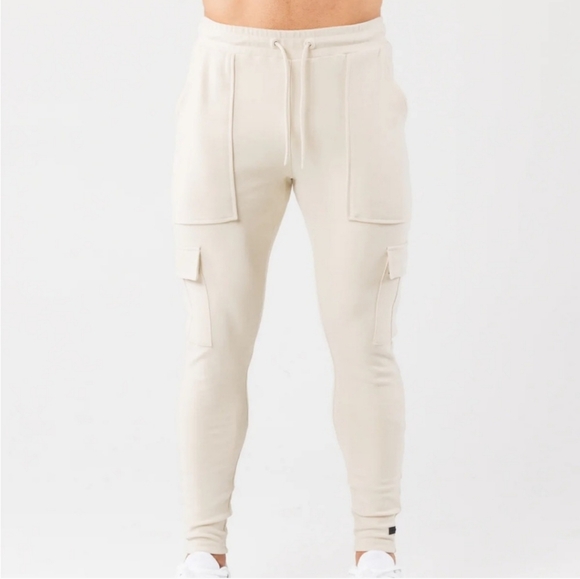 Alphalete | Pants | Alphalete Sea Shell Identity Joggers In Ivory Mens ...